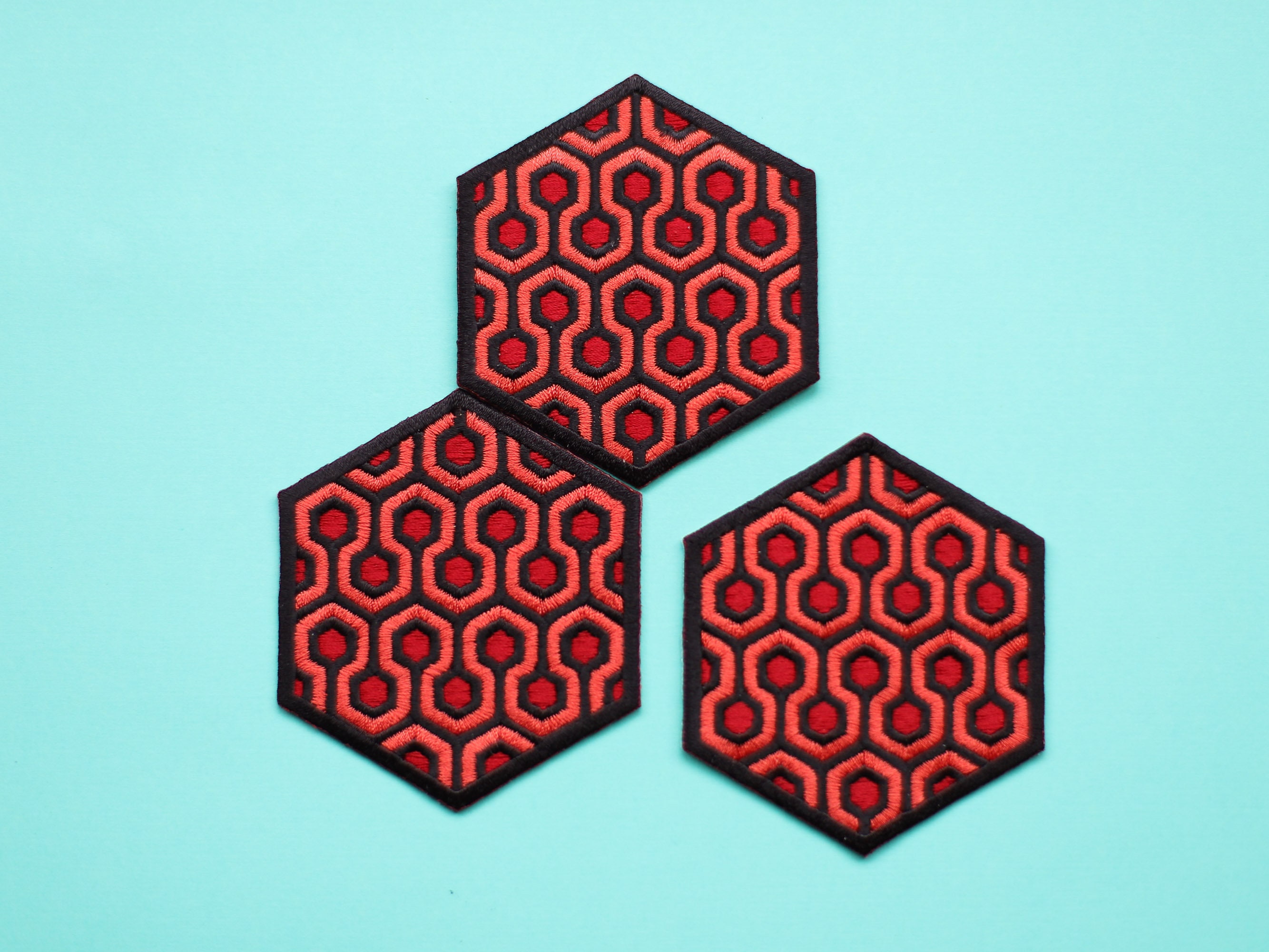 The Shining Carpet Overlook Hotel Hexagon Iron-on Embroidered Patch ...