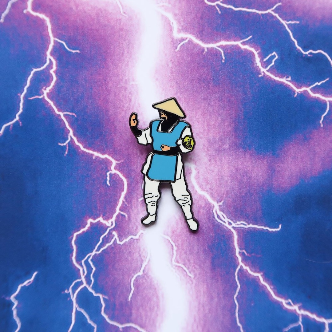 Raiden Mortal Kombat Ninja Hard Enamel Pin - Arcade Gaming Badge - Sega ...