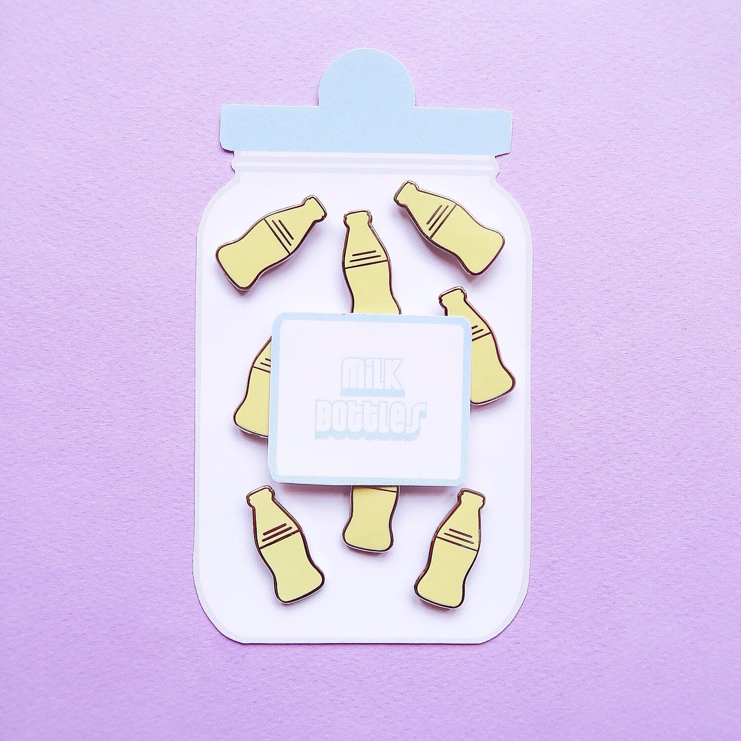 Milk Bottle Sweetie Hard Enamel Pin - Candy Badge - Milkshake Penny ...