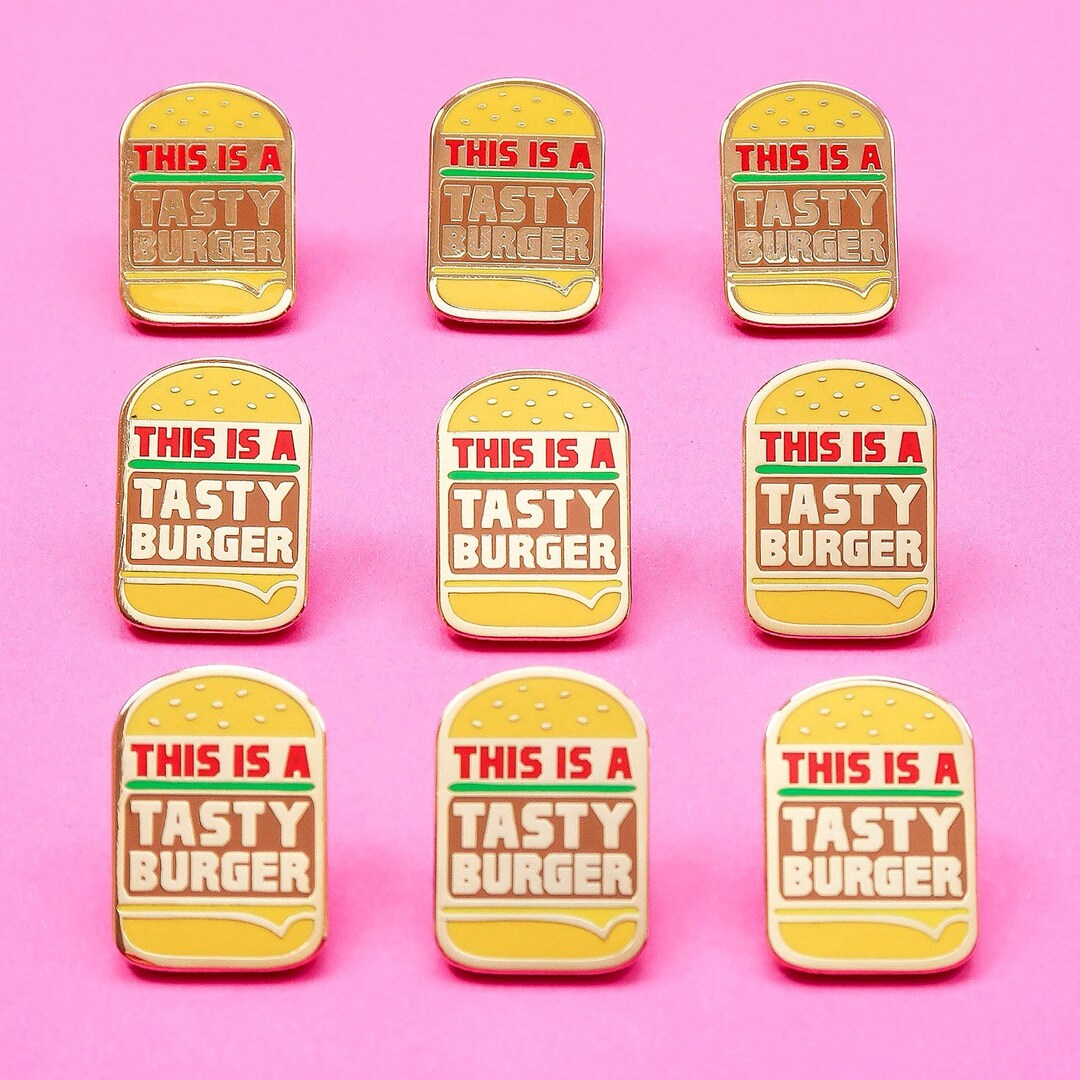 Pulp Fiction Tasty Burger Hard Enamel Pin Flair Quentin Tarantino Badge ...