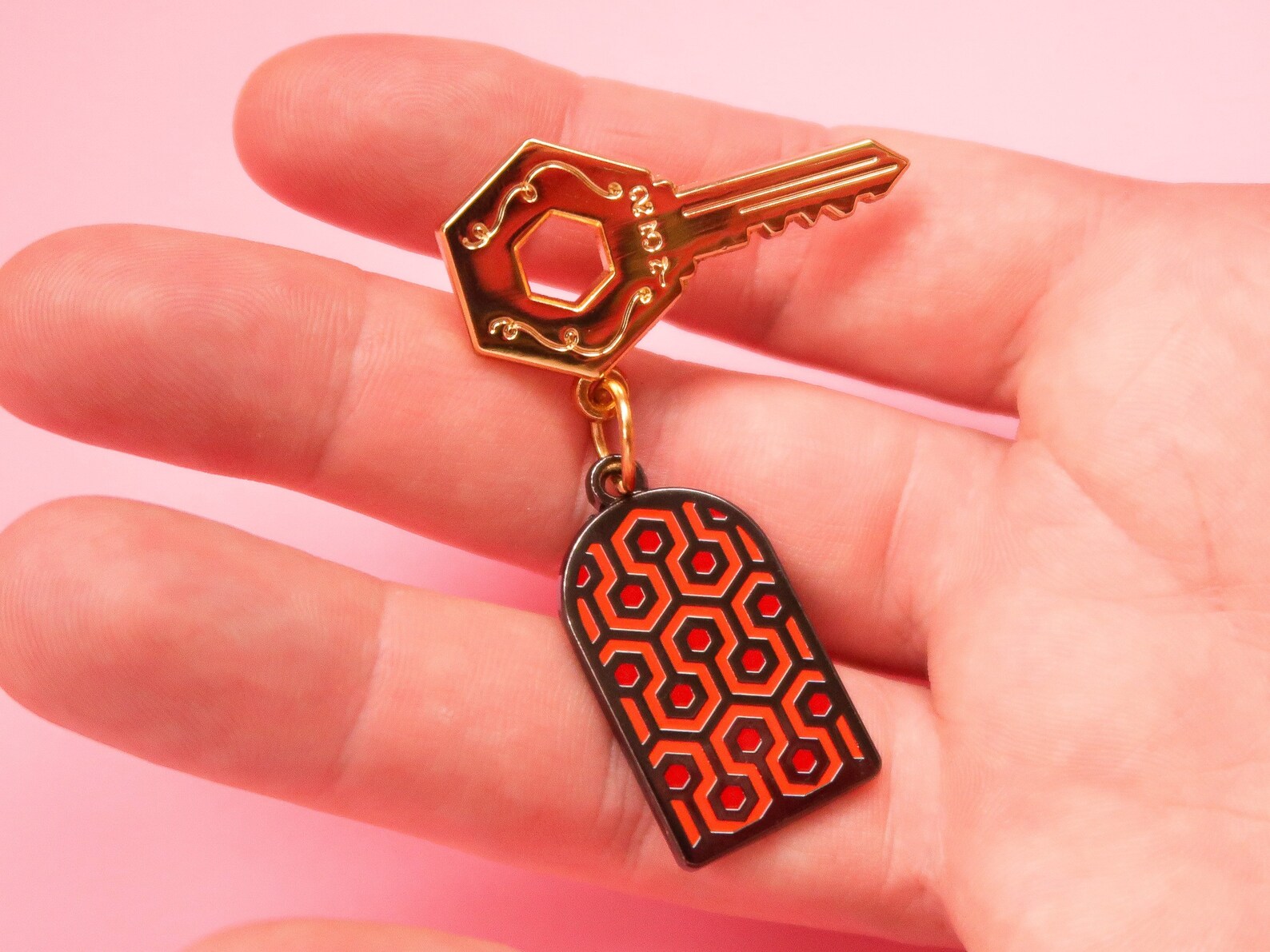Room 237 Golden Key Hard Enamel Pin the Shining Hexagon Carpet - Etsy UK