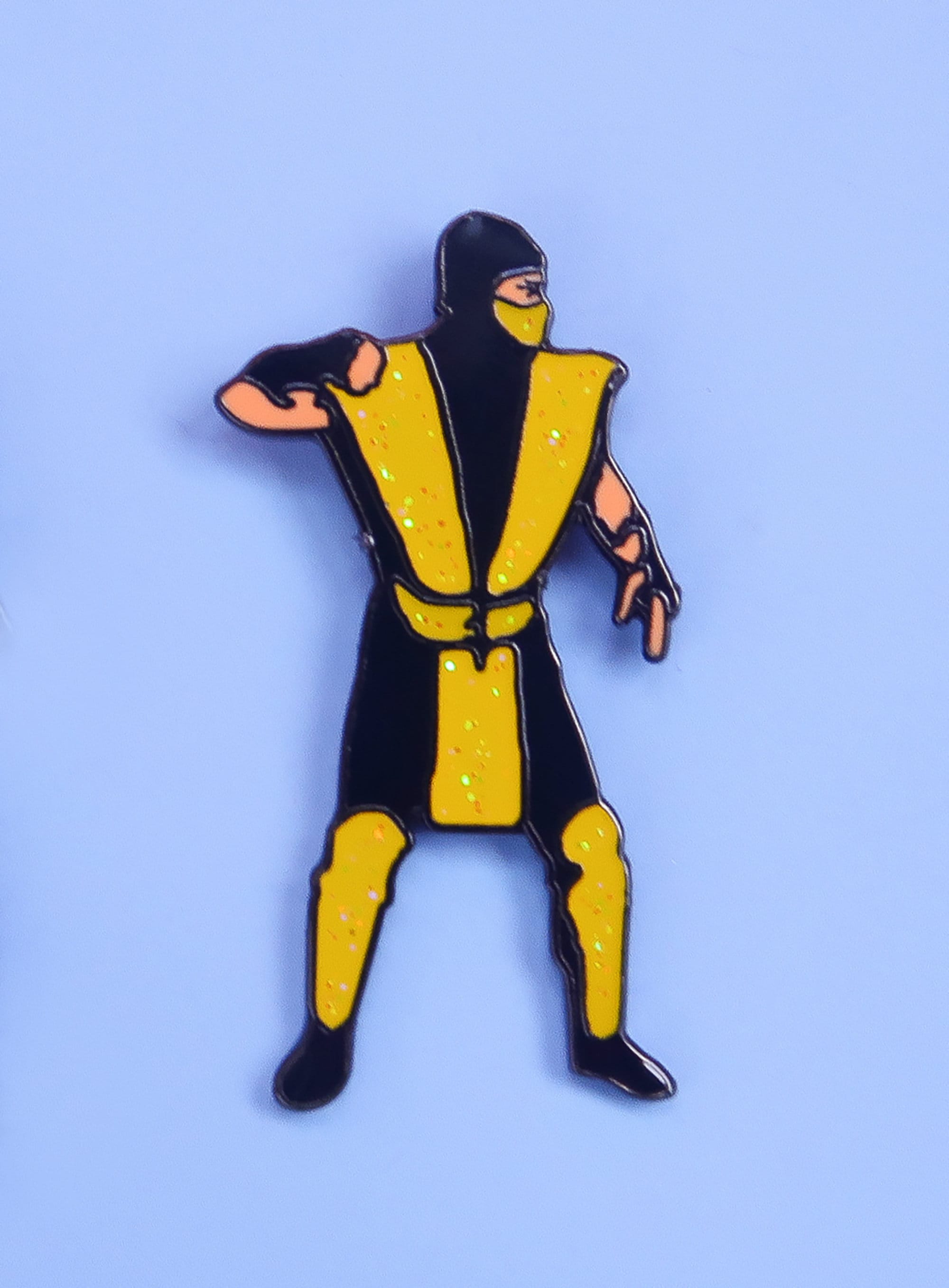 Glitter Scorpion Mortal Kombat Ninja Hard Esmalte Pin Arcade | Etsy