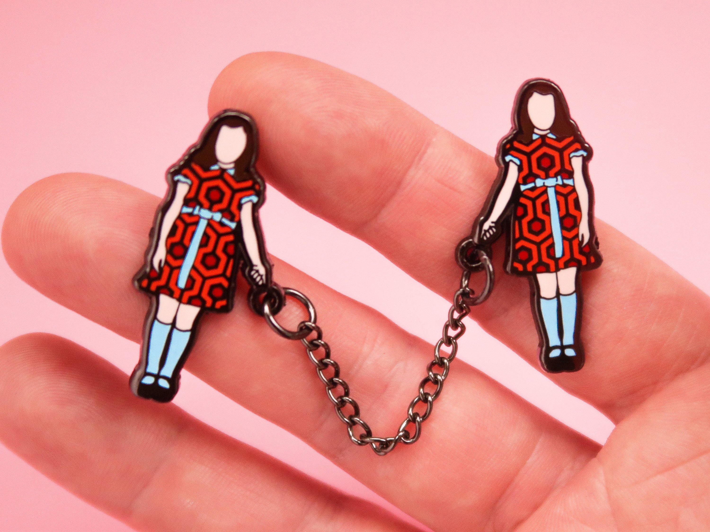 The Shining Twins Chain Pin - Overlook Hotel Carpet - Hard Enamel Pin ...