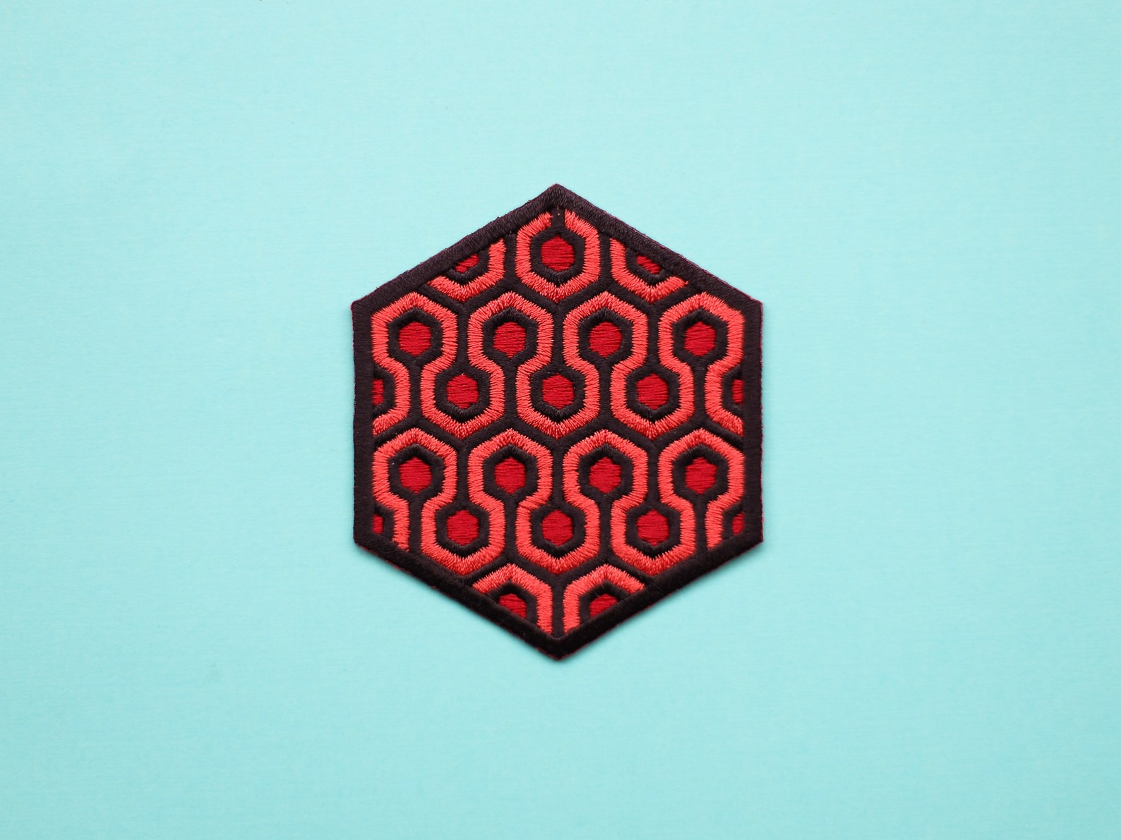 The Shining Carpet Overlook Hotel Hexagon Iron-on Embroidered Patch ...