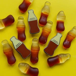 Cola Bottle Sweetie Hard Enamel Pin Candy Badge Penny Sweet Retro Tuck ...