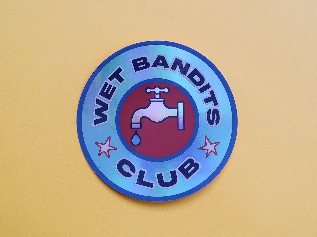 The Wet Bandits Club Holographic Circle Sticker - Home Alone - Harry ...