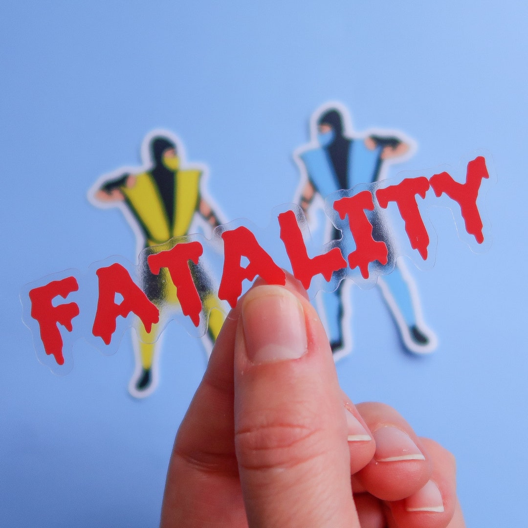 Fatality Mortal Kombat Ninja Clear Vinyl Die Cut Sticker - Arcade ...