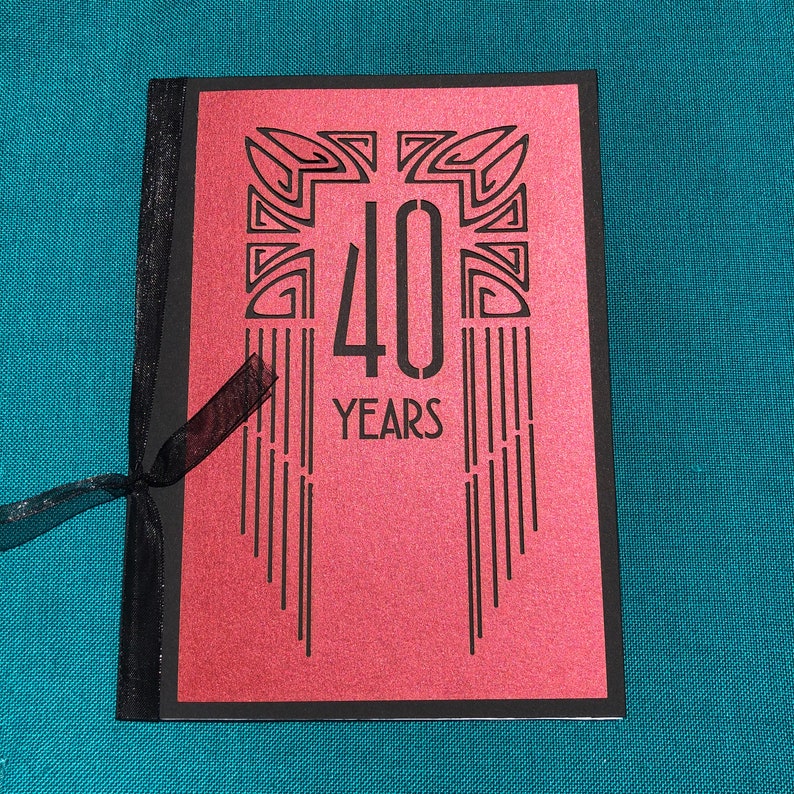 Art Deco Anniversary Laser Cut Card | Etsy