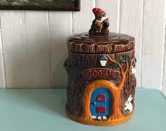 Gnome cookie jar | Etsy