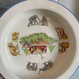 Noah's Ark Nursery Ware British Anchor Children Porcelain Plate ...