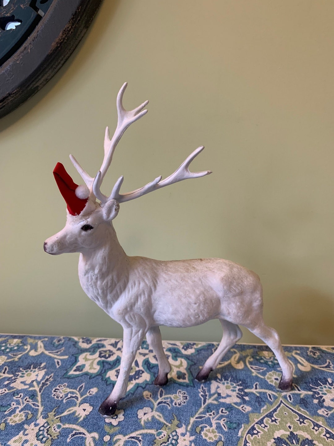 VTG Reindeer Antlers Plastic Mid Century Christmas Reindeer Sleigh ...