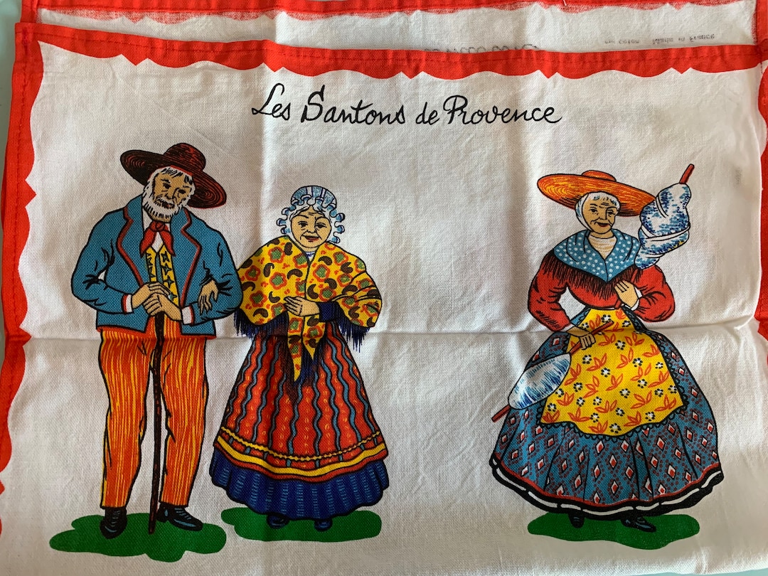 Santons of Provence Souvenir Tapestry Canvas Fabric Wall Decor Santons ...