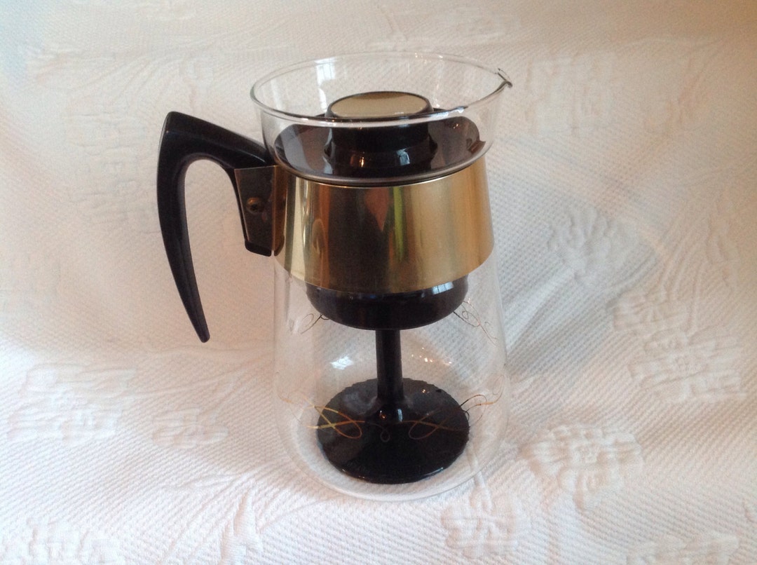 Pyrex Coffee Pot 6 Cups scroll Pattern With - Etsy
