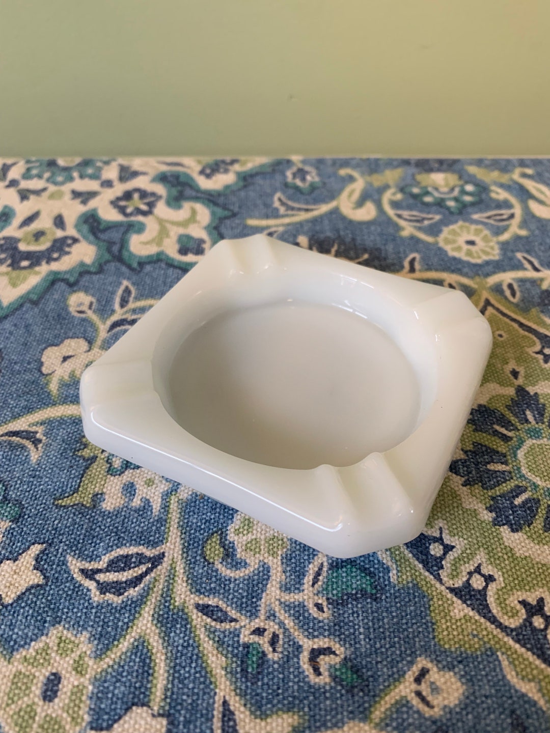 VTG Milkglass Square Ashtray - Milk Glass - Collector Smoker Man's Cave ...