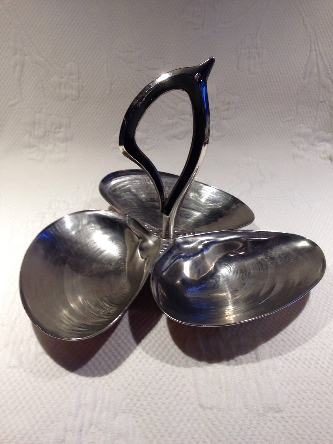 VTG Retro Tin Shell Shaped 3 Part Plate Bakelite Handle Barwarwe // 3 ...