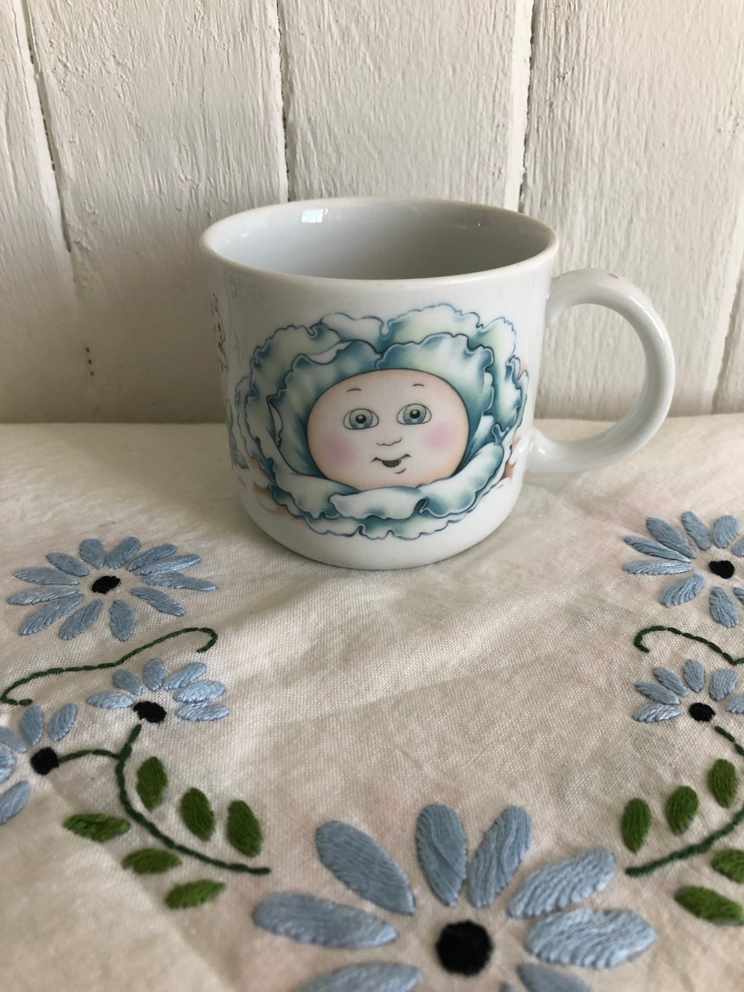 Vintage Cabbage Patch Kid Porcelain Mug - Baby Shower Gift - Souvenir ...