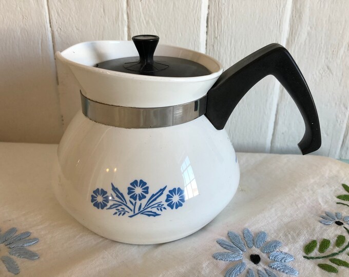 VTG Blue Corn Pattern Teapot Corning Ware - Vintage Teapot "blue Corn ...