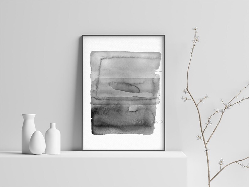 Extra Large Watercolor Geometric Abstract Painting Set of 2 - Etsy