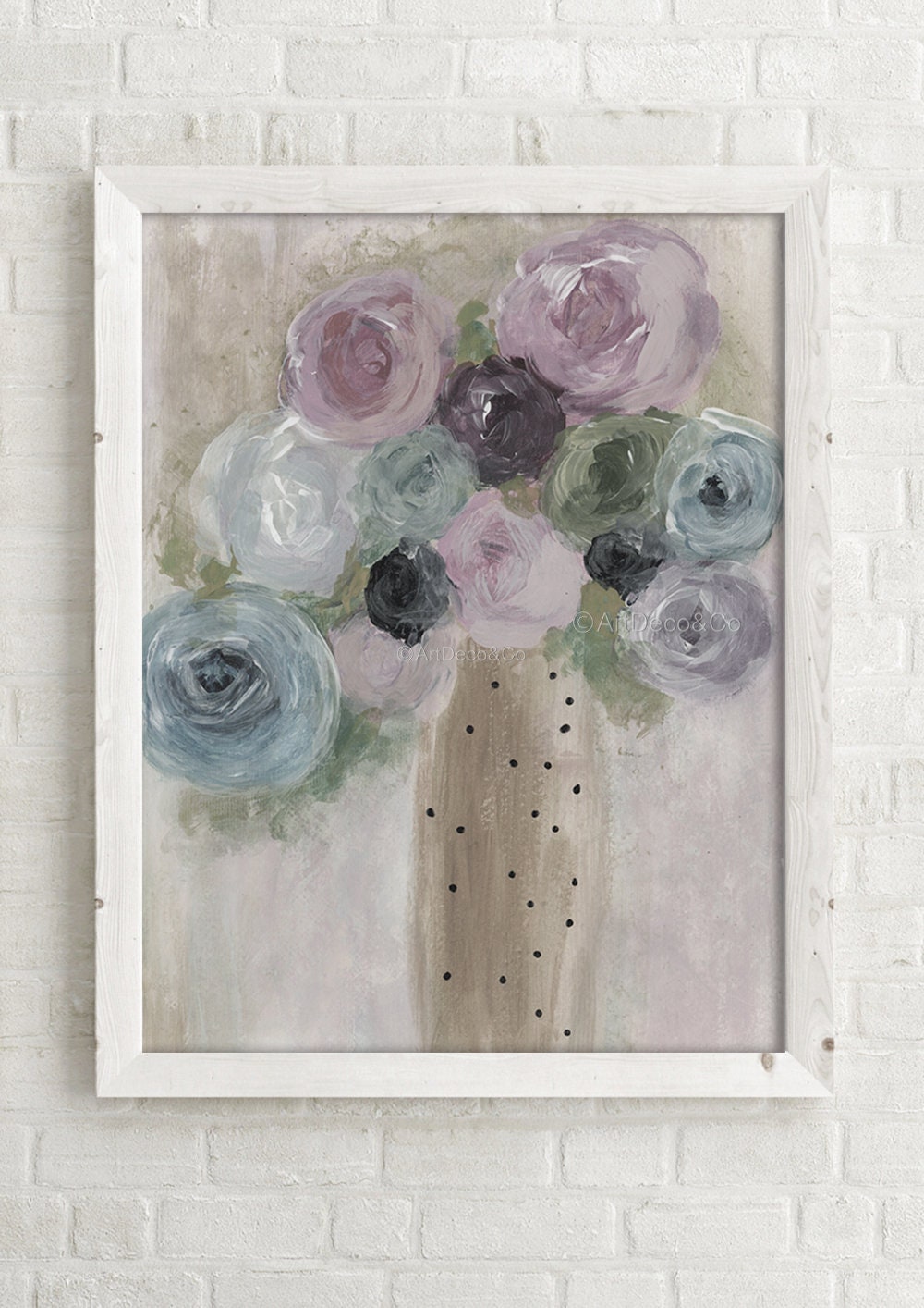 Modern Abstract Flowers in a Vase Flower Print Giclee Floral - Etsy