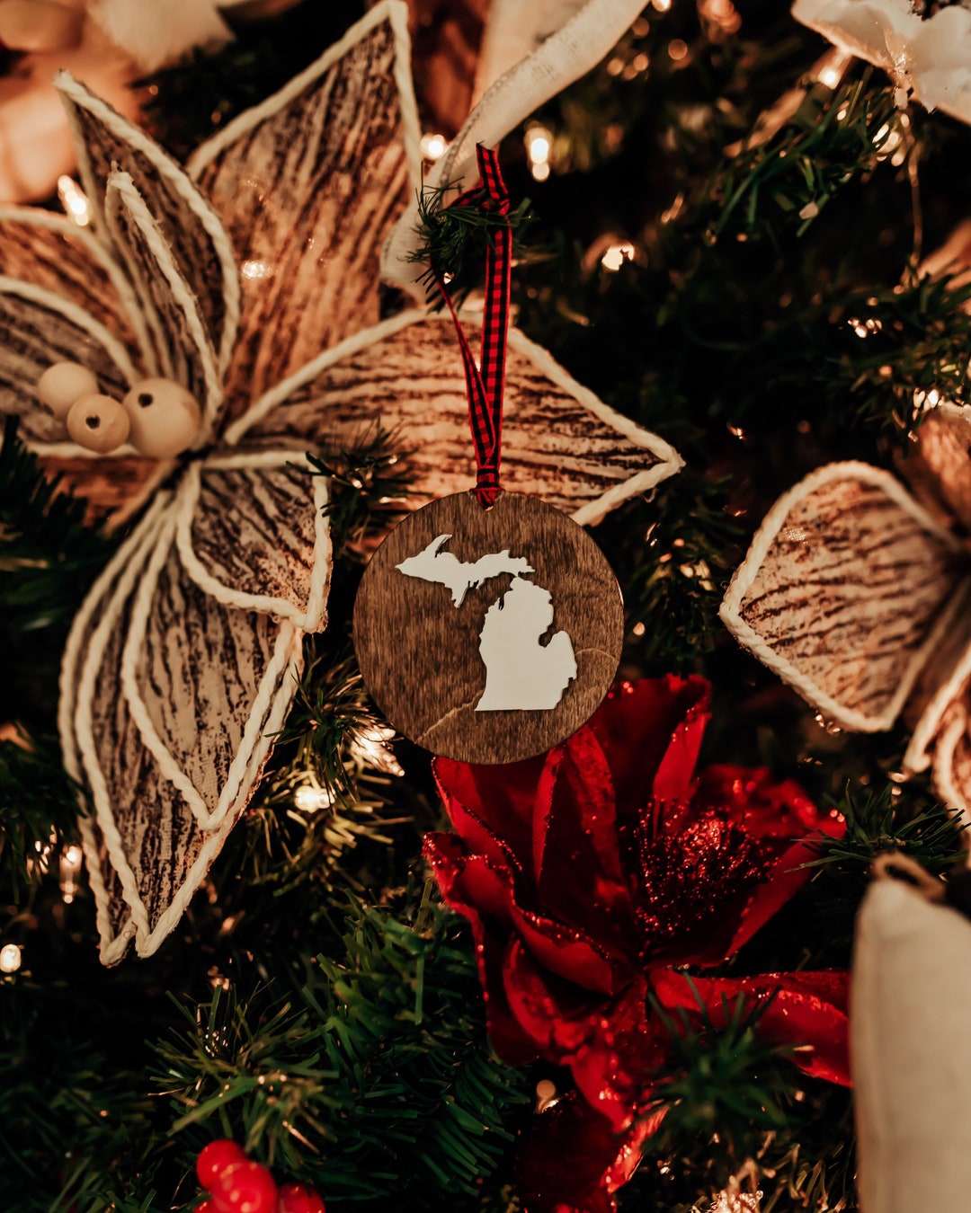Michigan Ornaments / Christmas / Decor / Birch Wood / Michigan Made ...