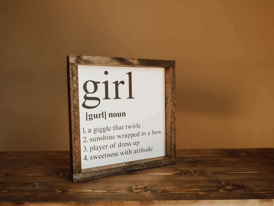 Girl Definition Sign / Wood Signs / Home Decor / Handmade / Decor ...