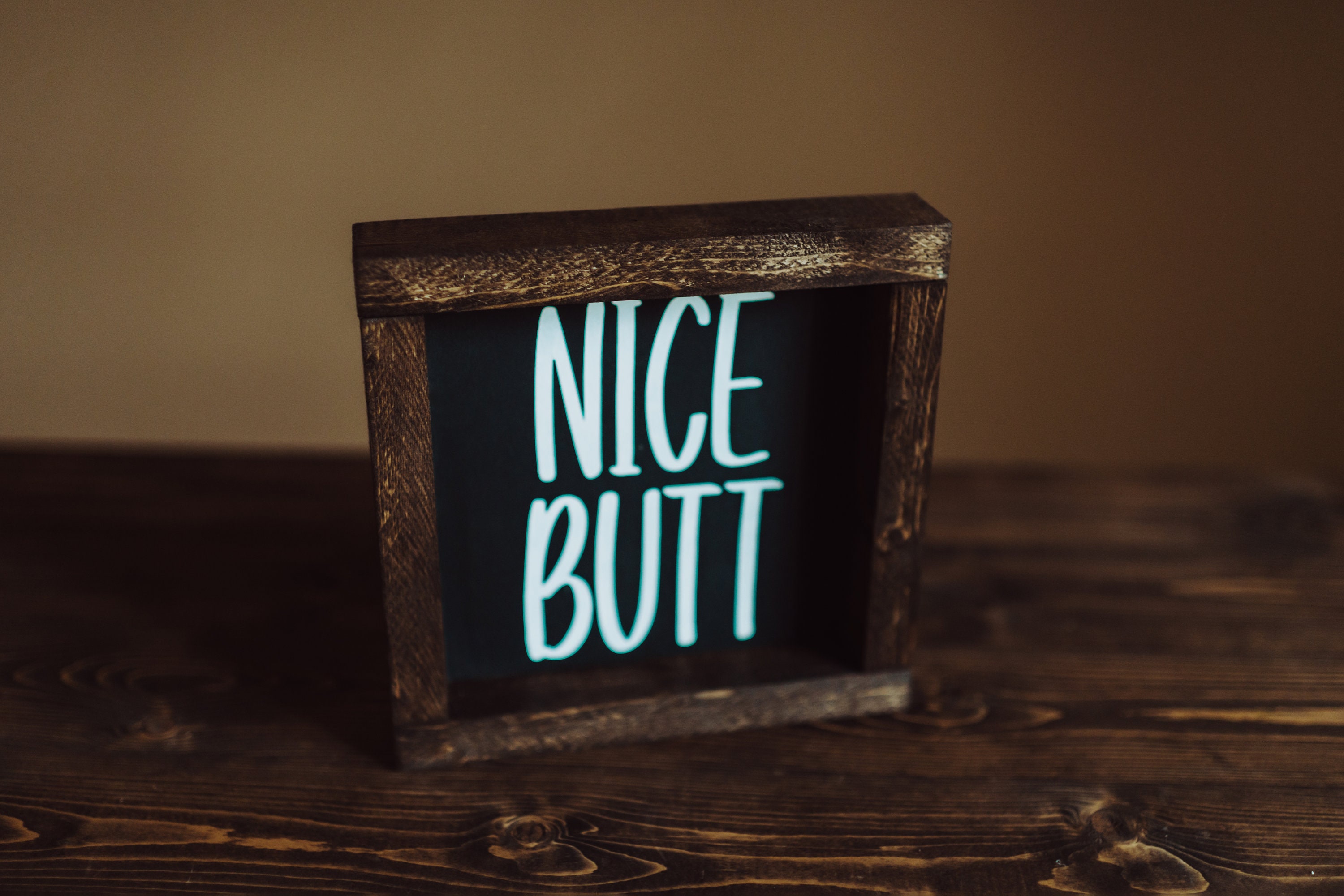 Nice Butt Wood Sign / Wood Signs for Bathroom / Bathroom Humor / Home ...