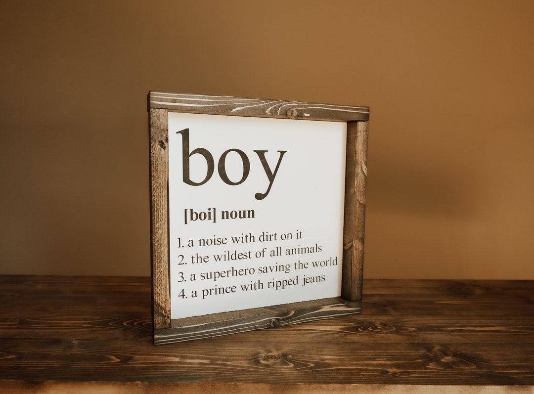 Boy Definition Sign / Wood Signs / Home Decor / Handmade / Decor / Home ...
