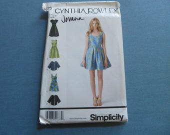 Vintage Butterick 6046 - Uncut Cynthia Rowley Cocktail Dress Pattern SZ ...