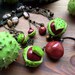 Fall Conkers Chestnut necklace & earrings Long tassel necklace | Etsy
