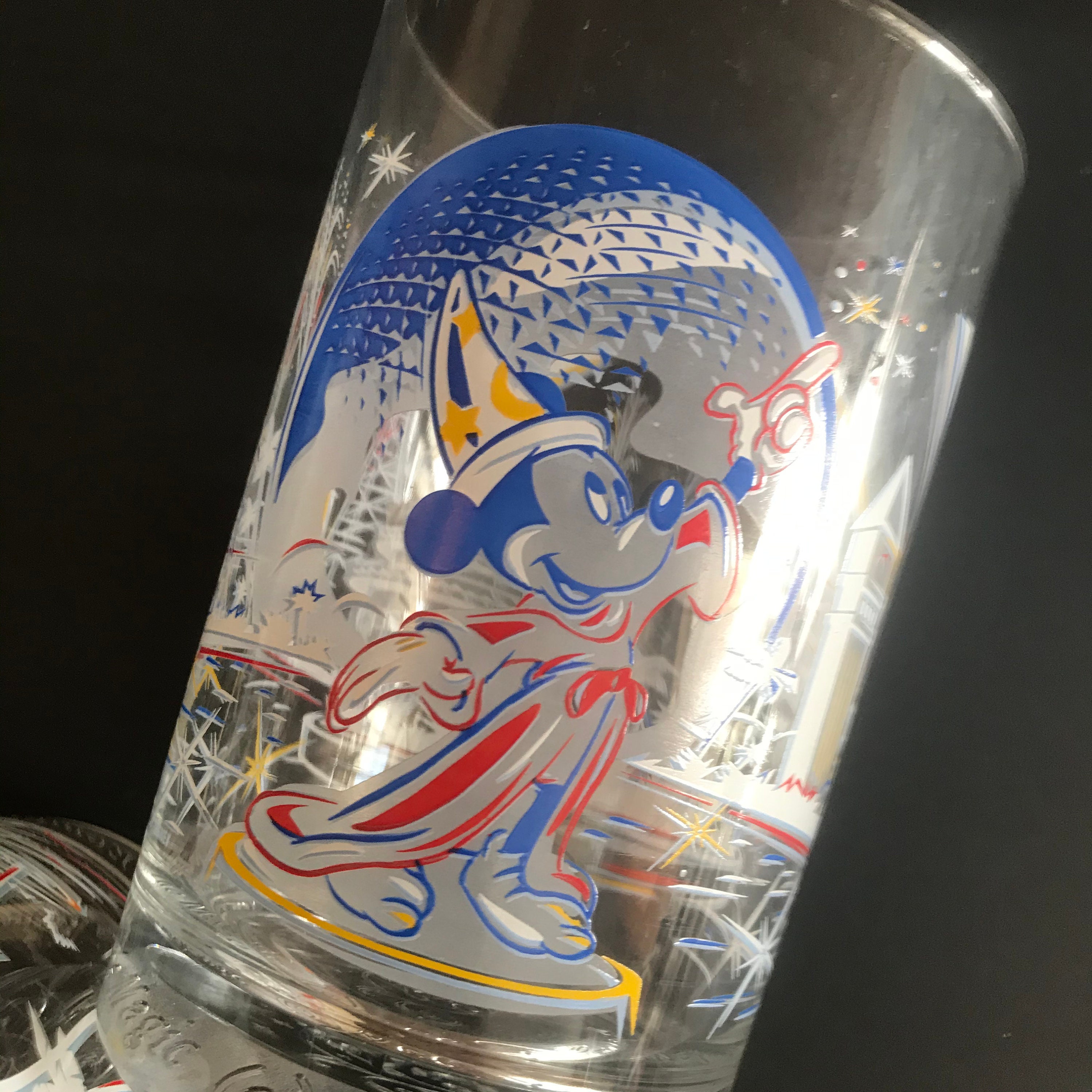 SALE Vintage Walt Disney 25th Anniversary Glass Cups /mugs/ Tumblers ...