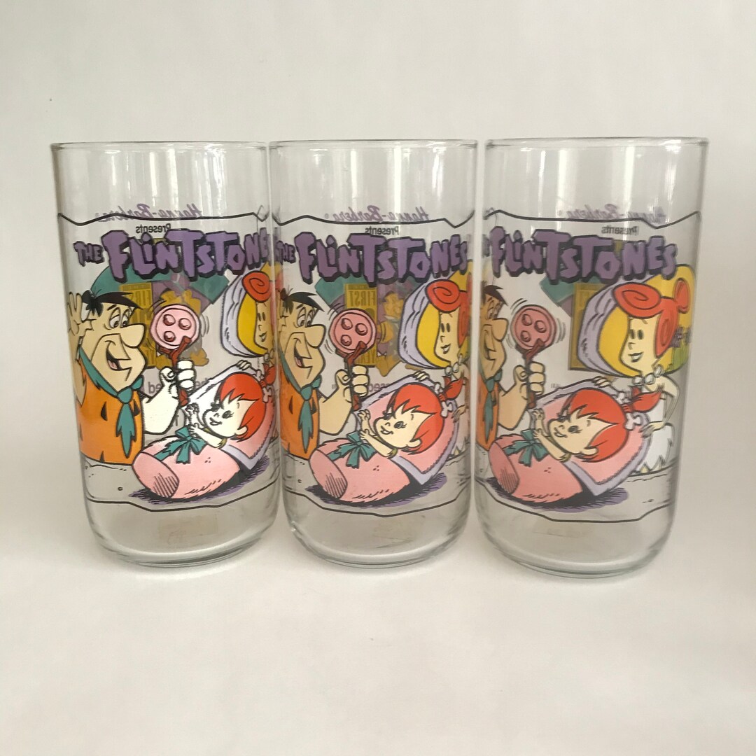 SALE Vintage 1991 Hardee’s Flintstones the First 30 Years Glass Cups ...
