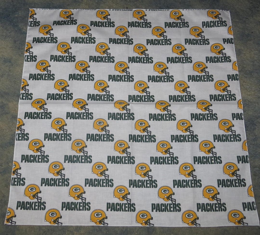Nfl Green Bay Packers Head Bandana "white Background" 2 Sizes Offered L ...