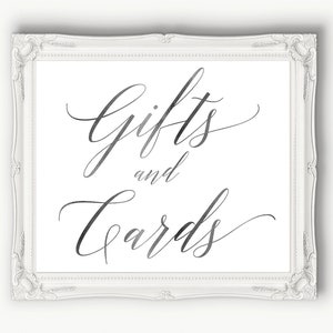 Silver Wedding Gifts and Cards Sign Table Sign Wedding - Etsy