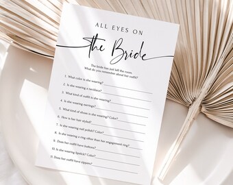 Editable Bridal Shower Game Template, Printable Bachelorette Party All ...