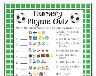 Sports Nursery Rhyme | Etsy