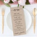 Modern Script Wedding Menu Template, Elegant Font Menu Card, 100% ...
