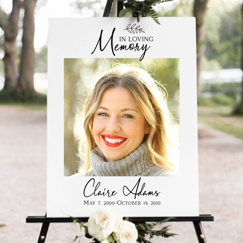 Memorial Evite Celebration of Life in Loving Memory | Etsy