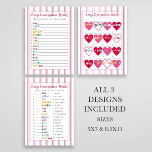 Emoji Valentine Party Game, Pictionary, Zoom School Party, Valentine's ...
