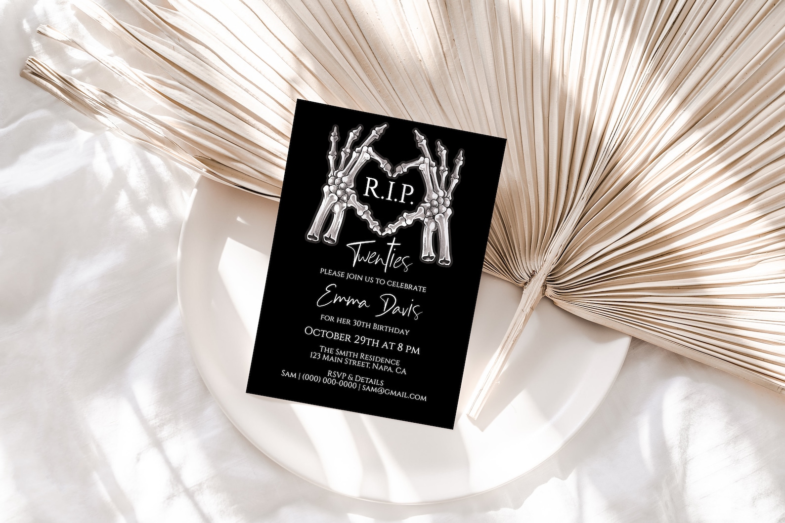 Gothic RIP Birthday Invitation Template RIP Twenties Birthday - Etsy
