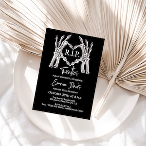 Gothic RIP Birthday Invitation Template, RIP Twenties Birthday ...