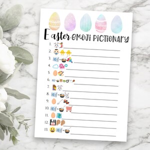 Easter Party Game Printable, Emoji Pictionary, Zoom School Party ...