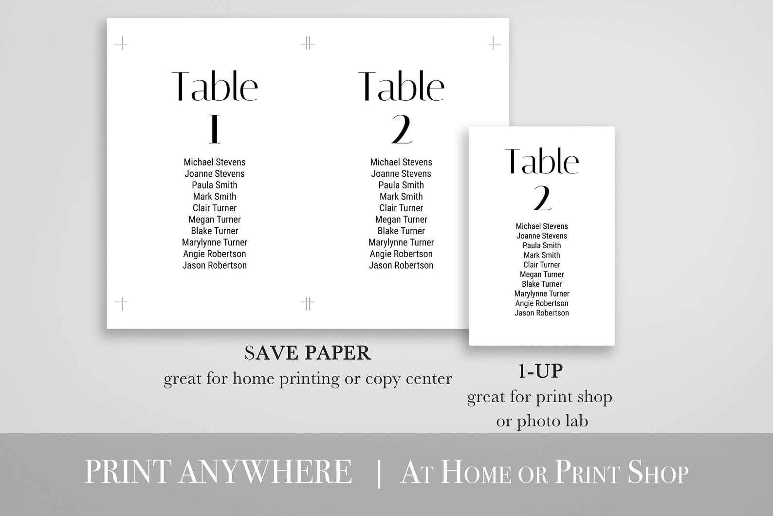Table Number Seating Card Template Wedding Seating Cards | Etsy