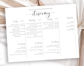 Family Reunion Program Templates