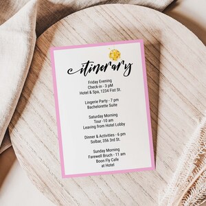 Disco Ball Itinerary Template Details Card 70s 80s Theme - Etsy