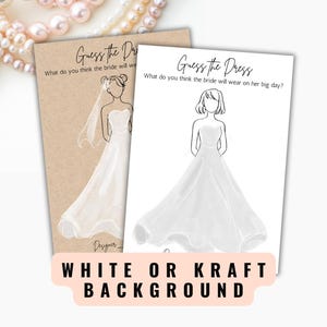 Editable Bridal Shower Game Guess the Dress, Digital Download ...