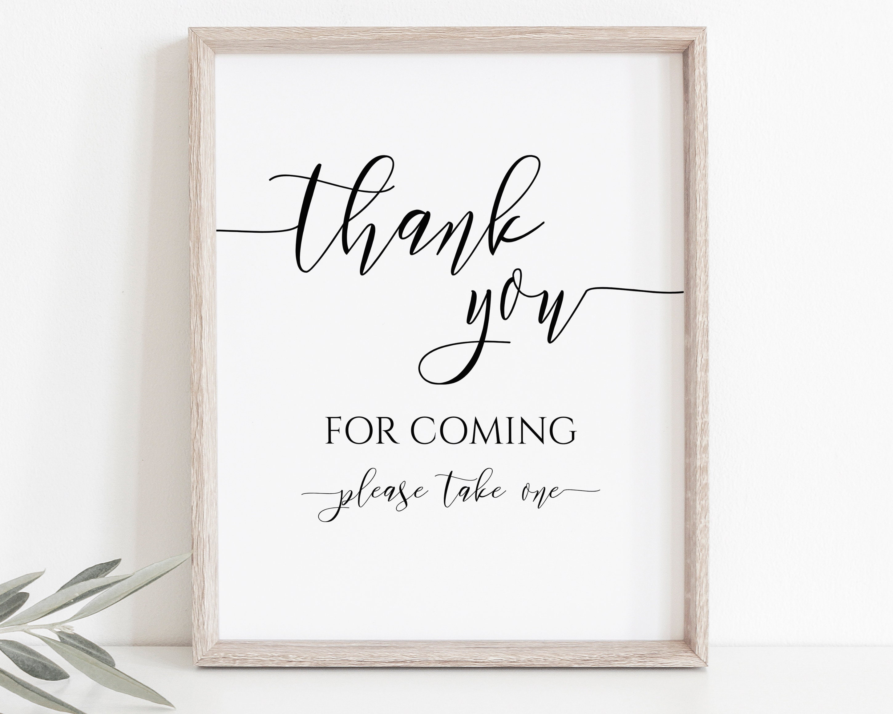 Thank You for Coming Sign Template Please Take One Sign - Etsy UK