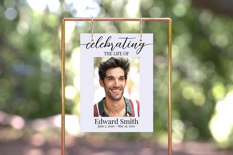 Memorial Celebrating the Life of Sign Template Funeral | Etsy