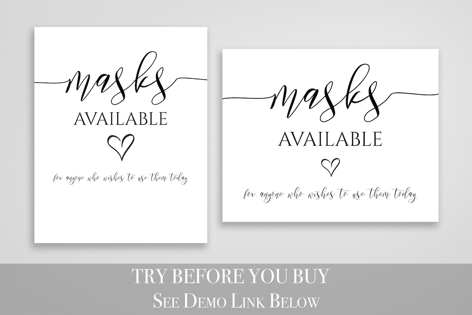 Elegant Masks Available Sign Wedding Mask Sign Please Take a - Etsy