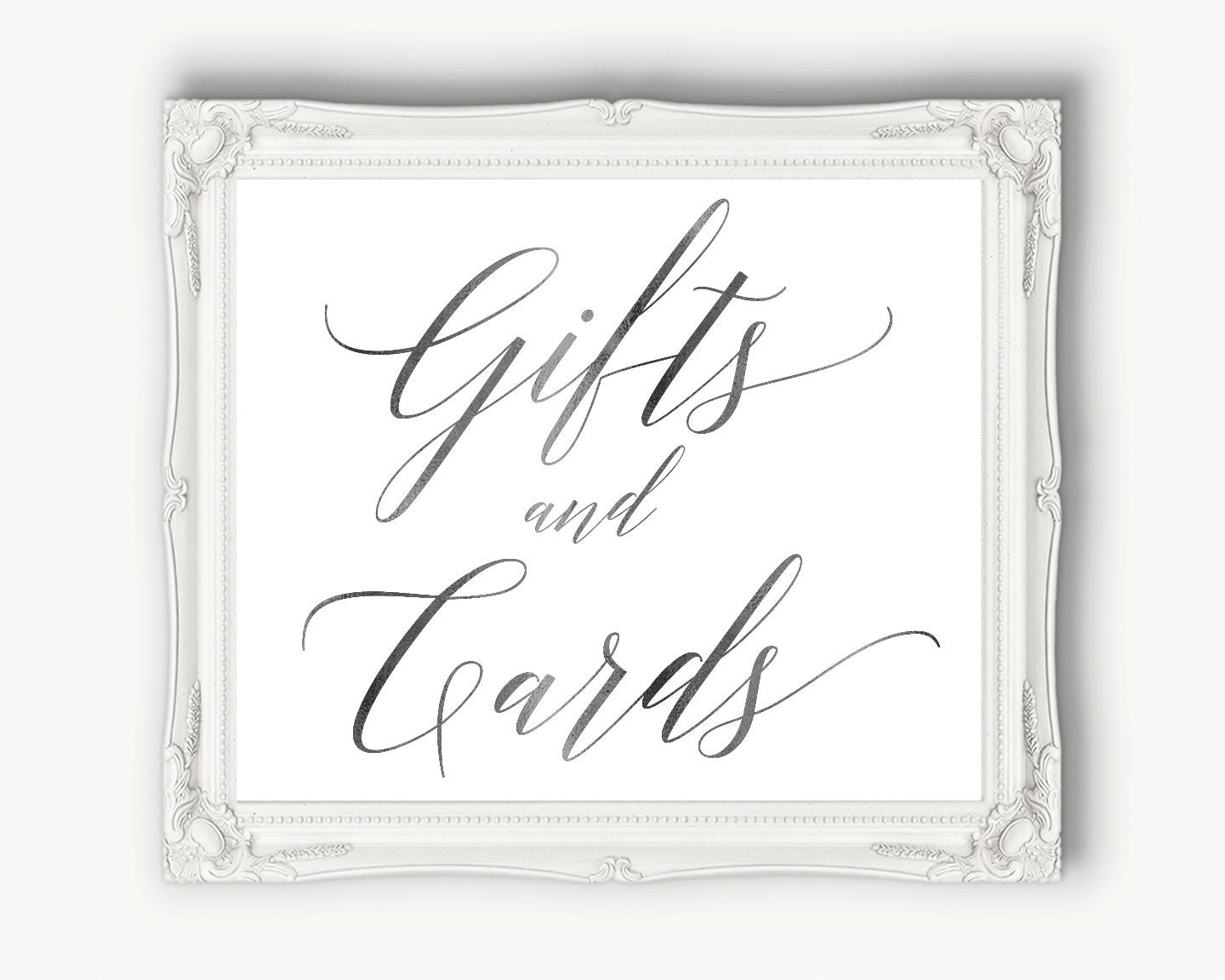 Silver Wedding Gifts and Cards Sign Table Sign Wedding | Etsy