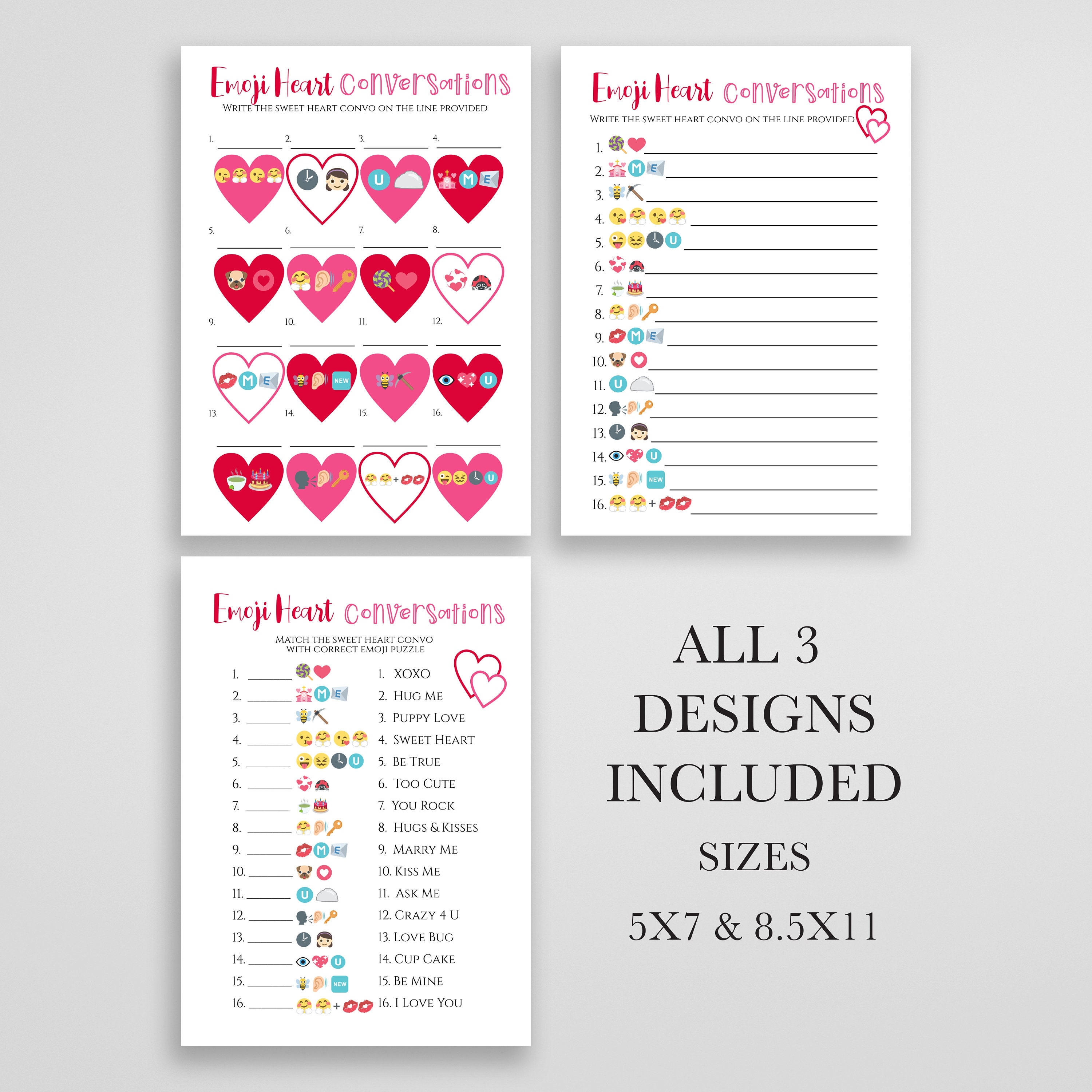 Valentine Party Game Emoji Pictionary Zoom School Party | Etsy